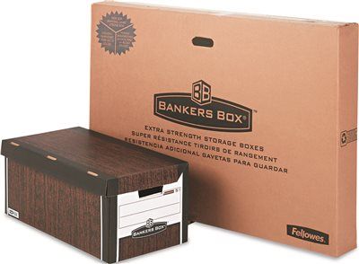 Fastfold Flip Top File Storage Box Letter 12-1/8 X 24 X 10 Woodgrain 1 ...