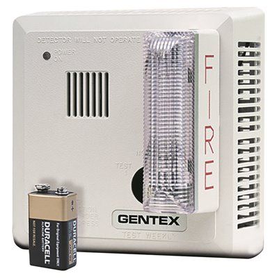 Gentex Photoelectric Smoke Alarm Ada Strobe With Battery Backup Hardwi ...