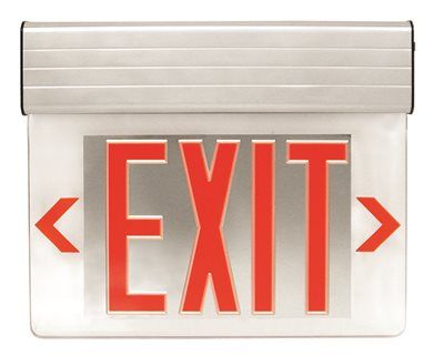 Monument Edge-Lit Led Exit Sign Double Face Red – JRM Supplies