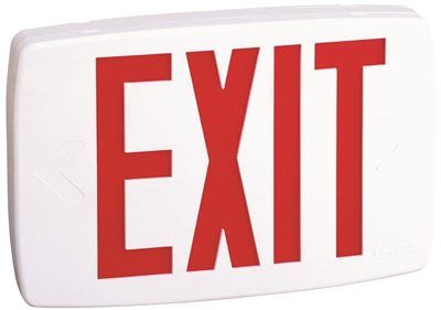 Quantum Exit Sign Red With Battery – JRM Supplies